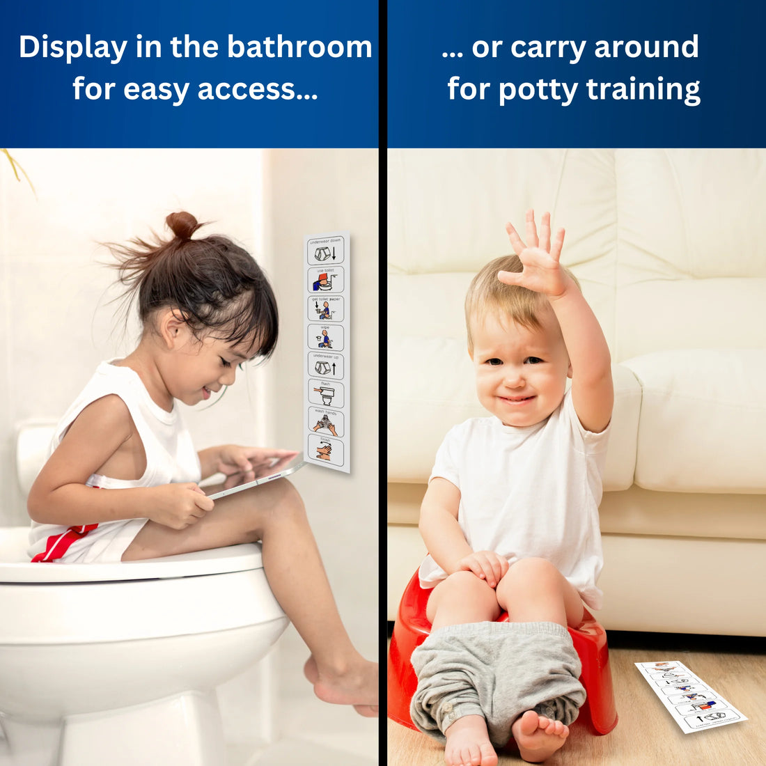 Toilet Schedule – Visual Symbol Board Compatible with PECS – Popple Kids